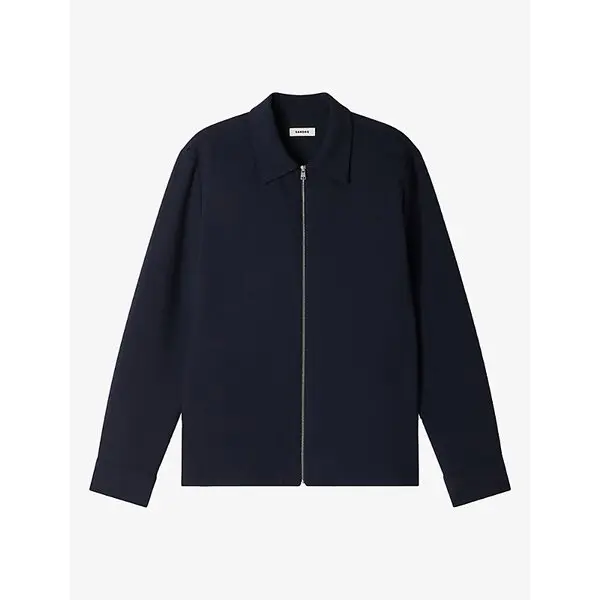 Sandro Zipped Regular-fit Stretch-woven Shirt