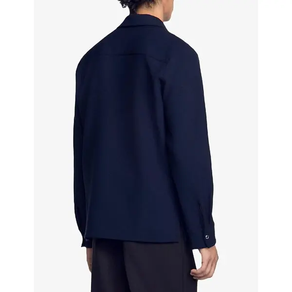 Sandro Zipped Regular-fit Stretch-woven Shirt