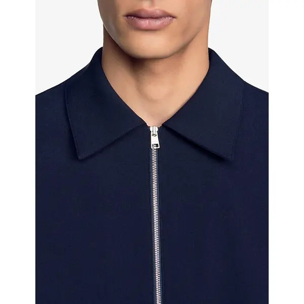 Sandro Zipped Regular-fit Stretch-woven Shirt