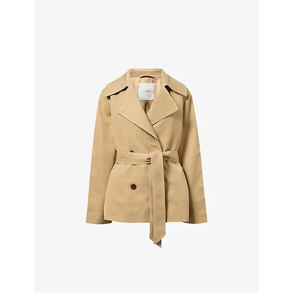 Varley Cropped Lyocell-blend Trench Jacket