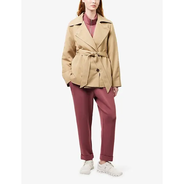 Varley Cropped Lyocell-blend Trench Jacket