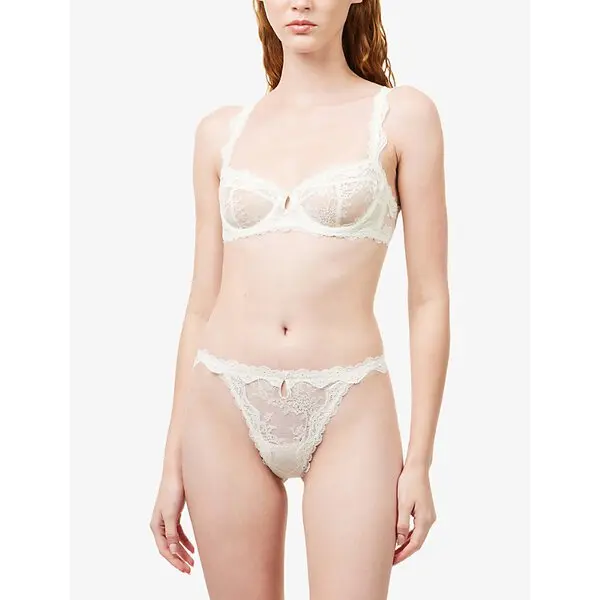 Lounge Adorn Floral Lace Balcony Bra