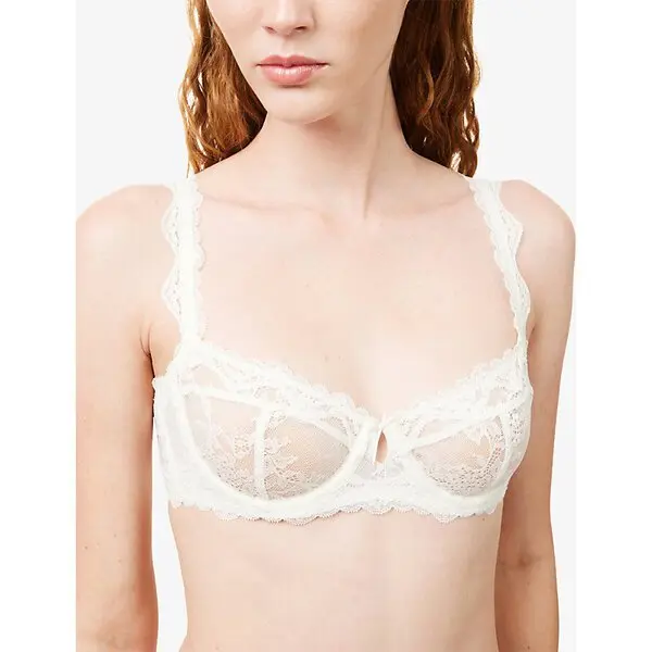 Lounge Adorn Floral Lace Balcony Bra