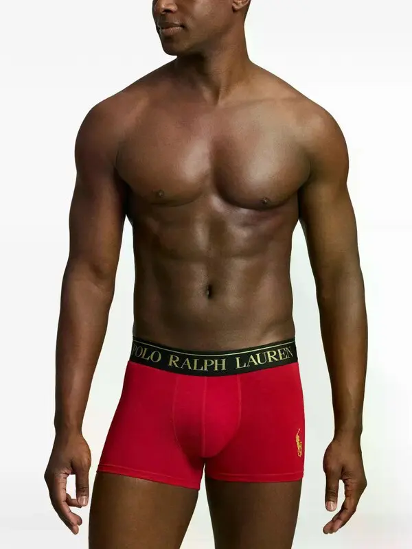 Polo Ralph Lauren Logo-waistband Polo Bear Trunks - Red