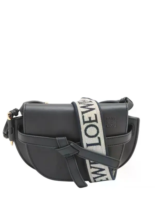 Loewe Soft Calf Gate Dual Crossbody Bag - Black