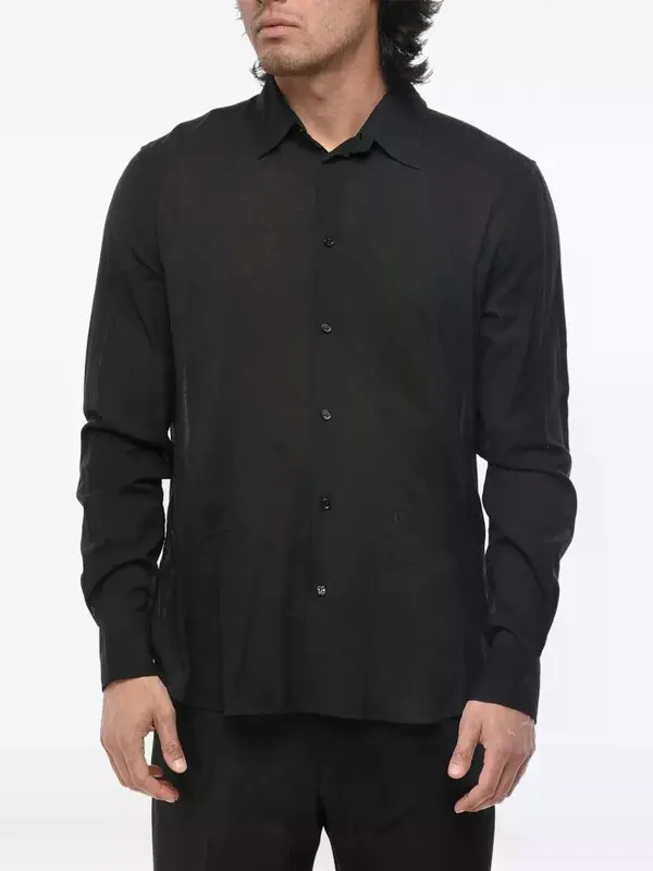 Off-White French-collar Jersey Shirt