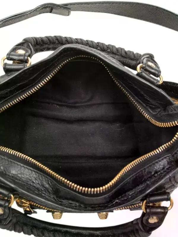 Balenciaga Mini Lambskin Leather Satchel With Studs