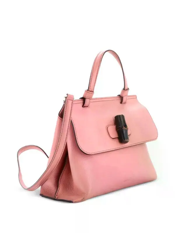 Gucci Bamboo Daily Top Handle Bag Leather Small Satchel