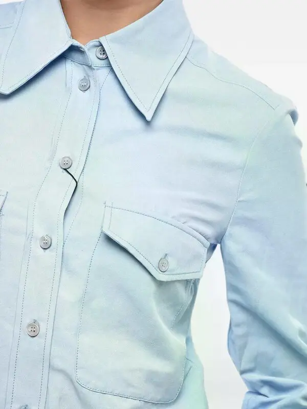 Stella McCartney Linen-blend Shirt With Side Slits