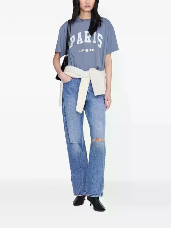 ANINE BING Cade T-shirt Paris University Washed