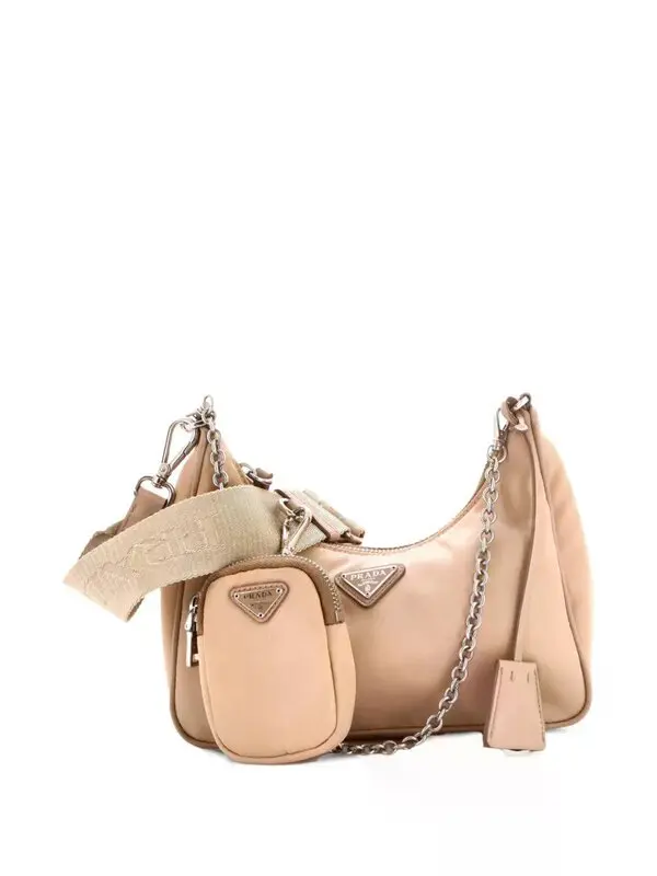 Prada Re-edition 2005 Tessuto Shoulder Bag - Neutrals