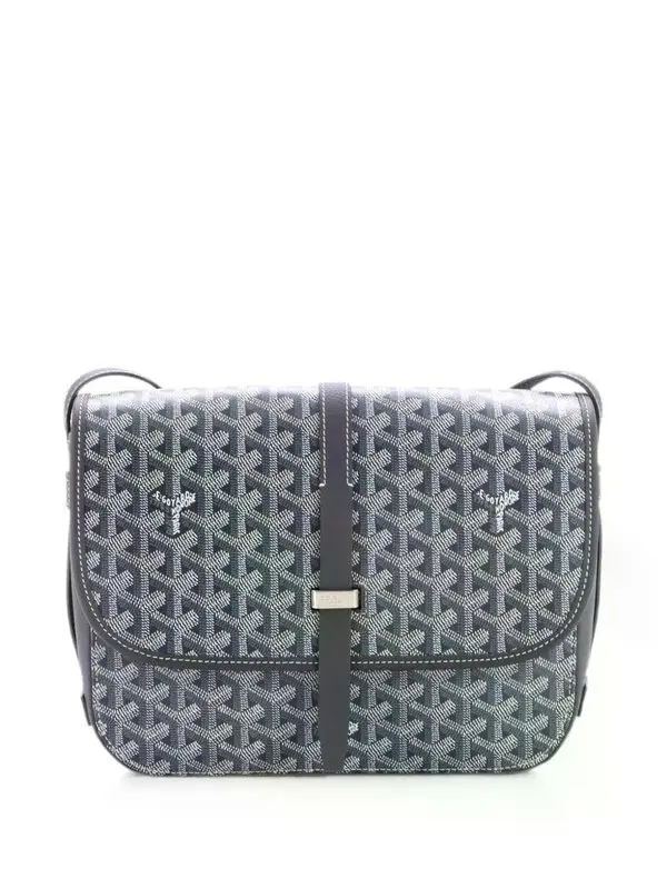 Goyard Belvedere Ii Messenger Bag In Coated Canvas Mm - Grey