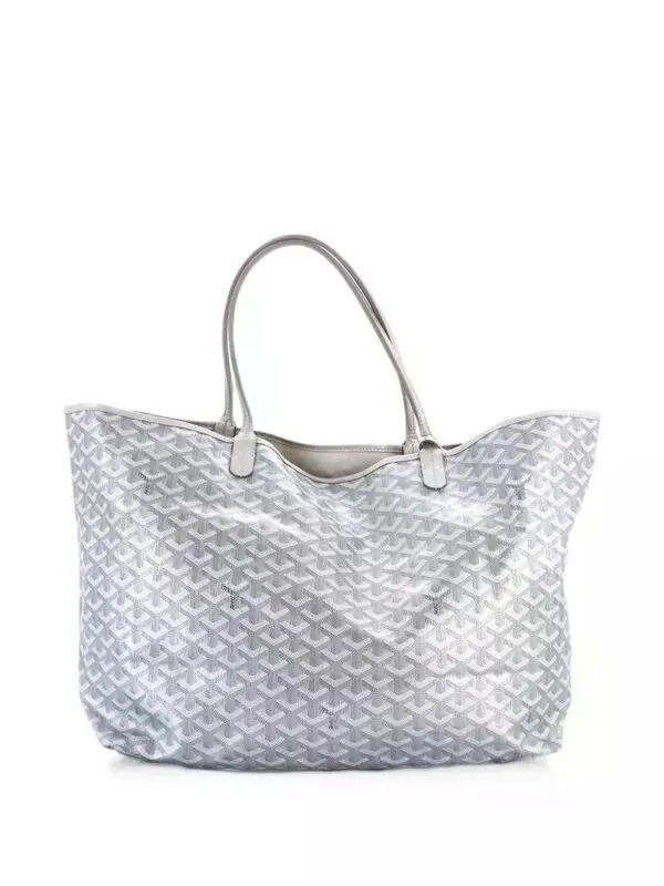 Goyard Saint Louis Precious Metals Coated Canvas Gm Tote Bag - Silver