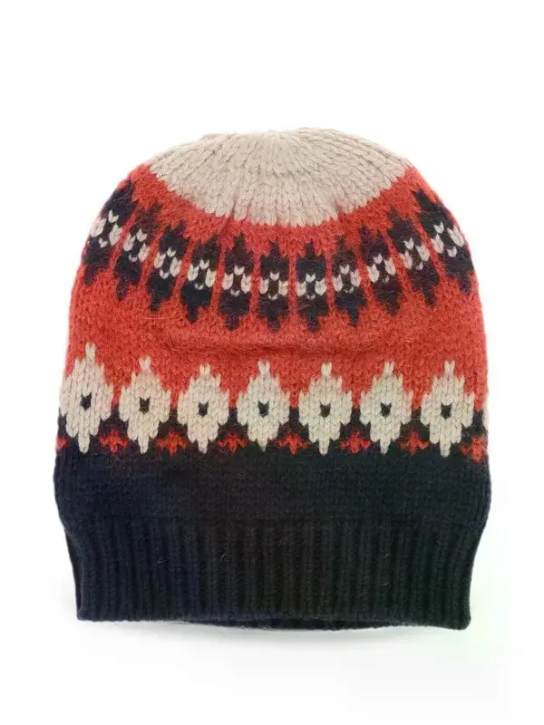 Dsquared2 Fair Isle Logo Patch Beanie