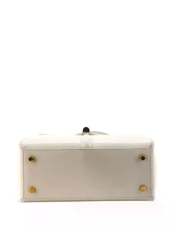 Celine 16 Top Handle Bag Smooth Calfskin Satchel - Neutrals