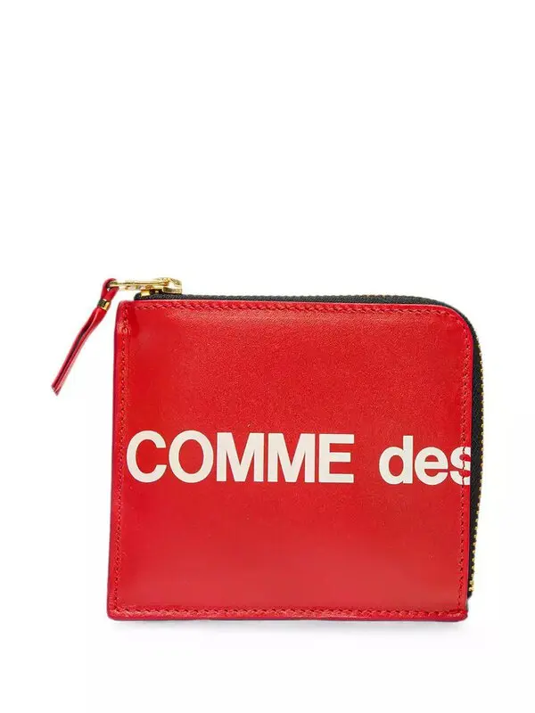 Comme Des Garçons Huge Logo Wallet - Red