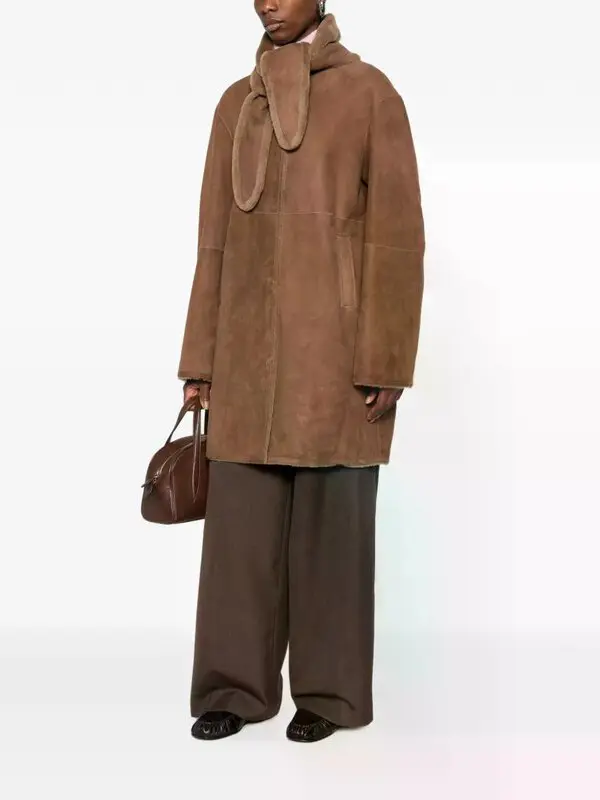 MANZONI 24 Shearling-lined Coat - Brown
