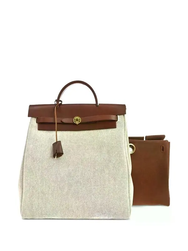 Hermès 2001 Toile H Officier Herbag A Dos 2-in-1 Backpack