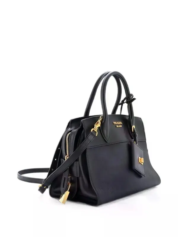 Prada Saffiano With City Calf Small Satchel