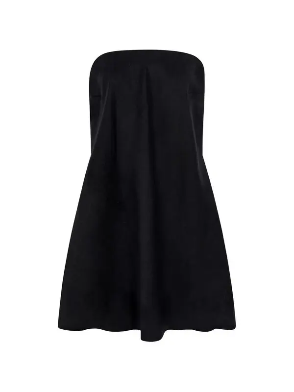 CAYET Demi Flared Mini Dress In Linen