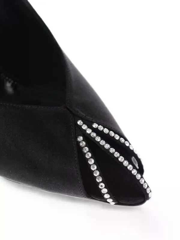 Saint Laurent Rhinestone Embellished Open-toe Pumps