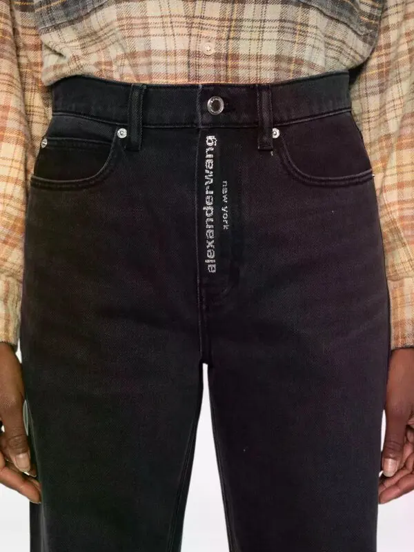 Alexander Wang Logo Embellishment Buttoned Jeans