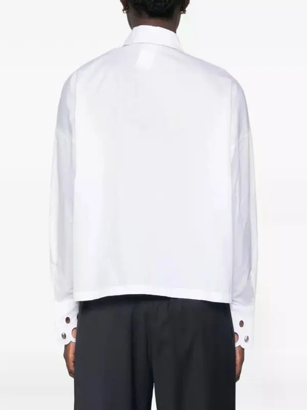 Max Mara Laser-cut Buttoned Shirt