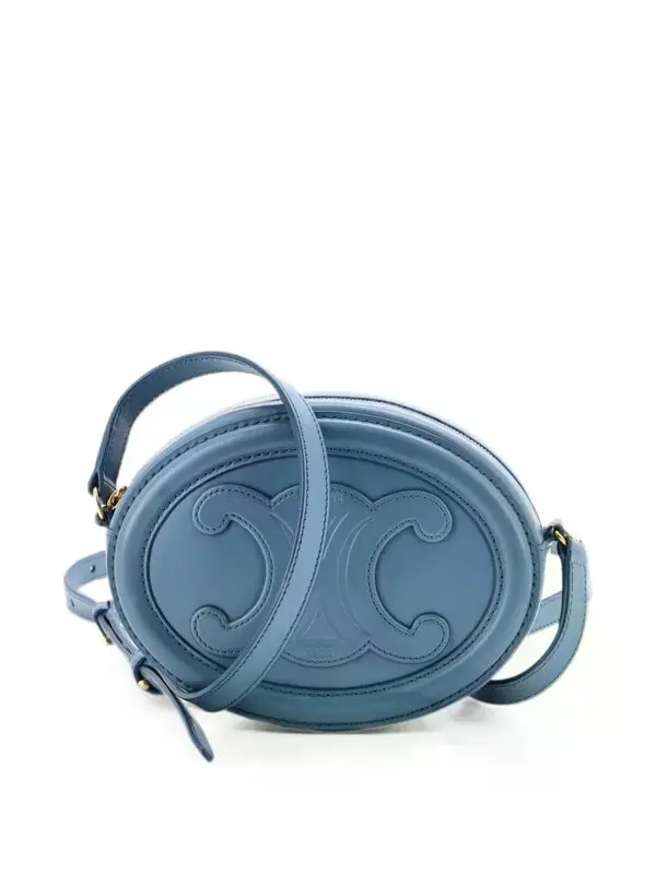 Celine Triomphe Oval Leather Mini Crossbody Bag