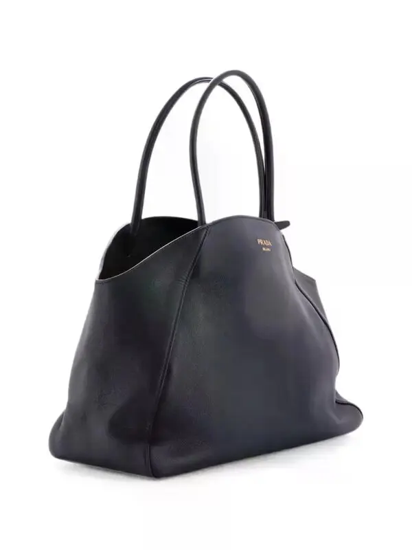 Prada Open Soft Grain Leather Large Tote Bag