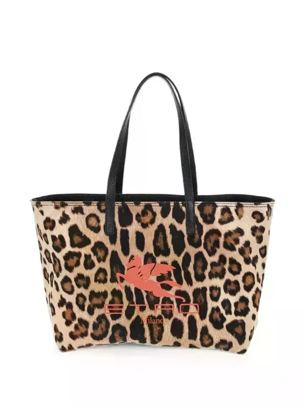 Etro Reversible Pebbled Leather Tote Bag - Neutrals