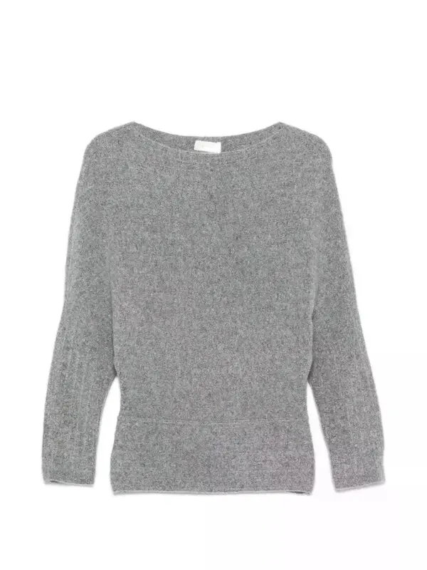 RUOHAN Batwing Sleeve Boat Neck Sweater