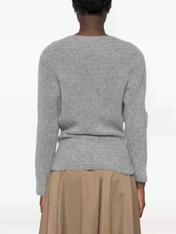 RUOHAN Batwing Sleeve Boat Neck Sweater