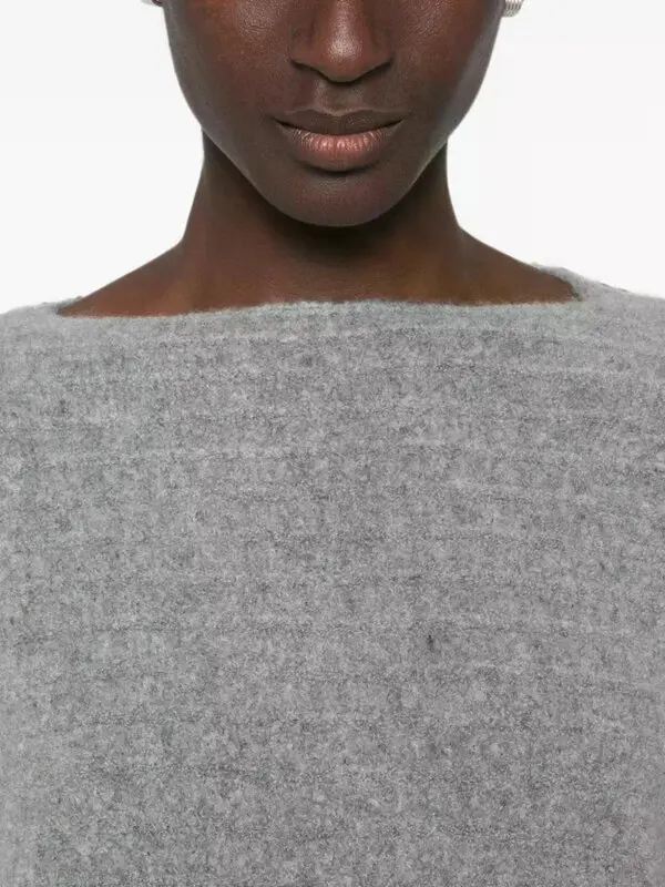 RUOHAN Batwing Sleeve Boat Neck Sweater