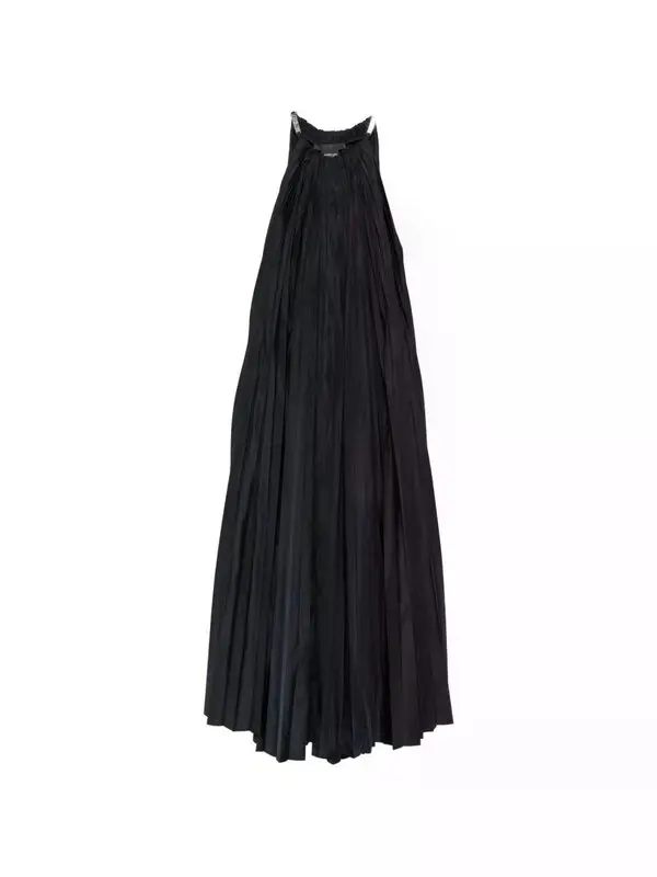 Max Mara Pleated Crystal-embellished Maxi Dress