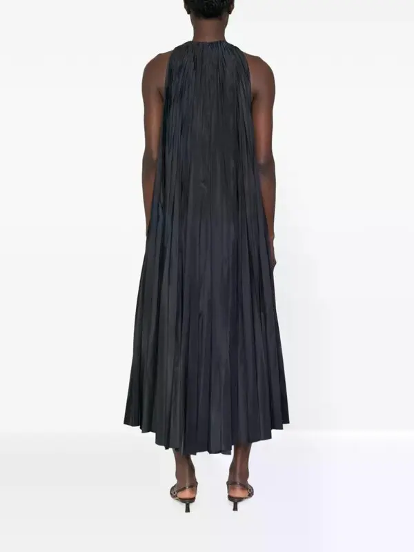 Max Mara Pleated Crystal-embellished Maxi Dress