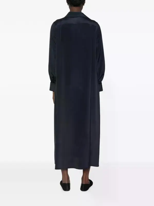 Max Mara Silk Midi Dress With Slit Sleeves
