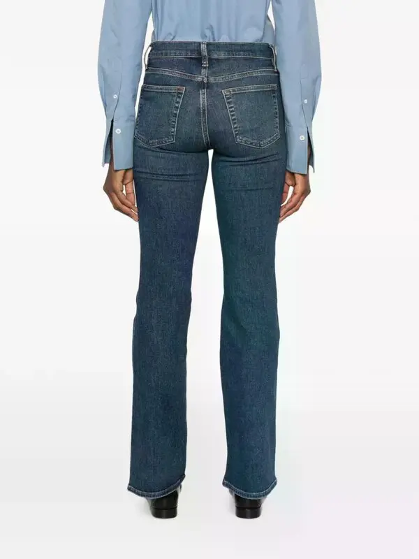 FRAME The Rodeo Washed Flared Denim Jeans
