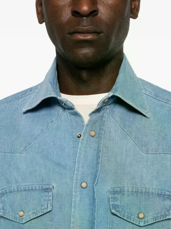Eleventy Flap-pocket Denim Shirt