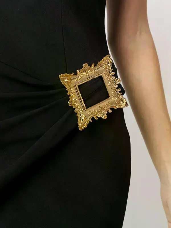 Moschino Strapless Frame Detail Mini Dress