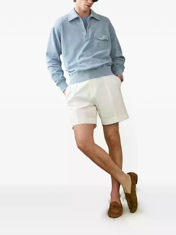 Ralph Lauren Purple Label Garment-dyed Quarter-zip Sweatshirt