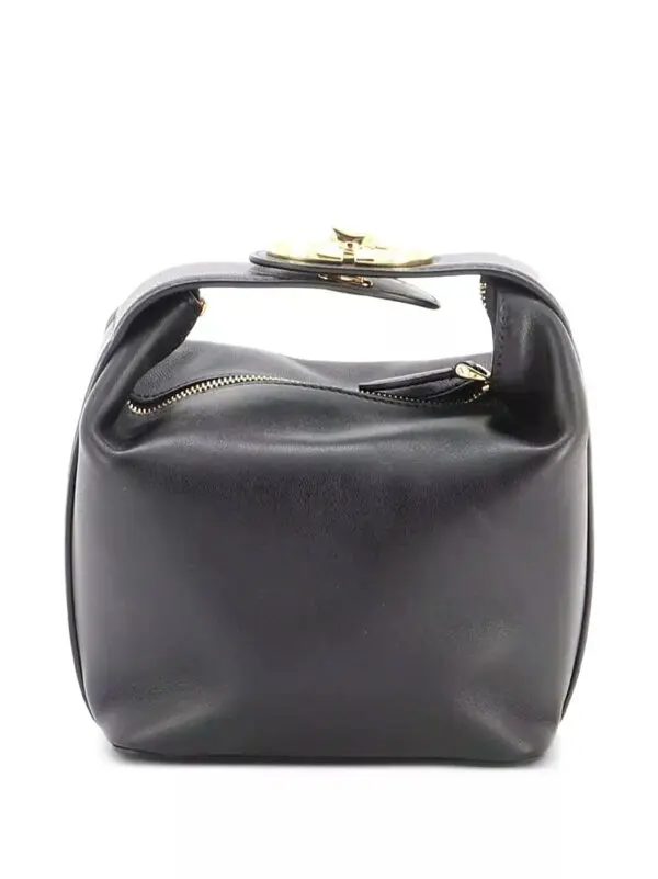 Valentino Garavani Vlogo The Bold Edition Top Handle Bag Leather Mini Satchel - Black