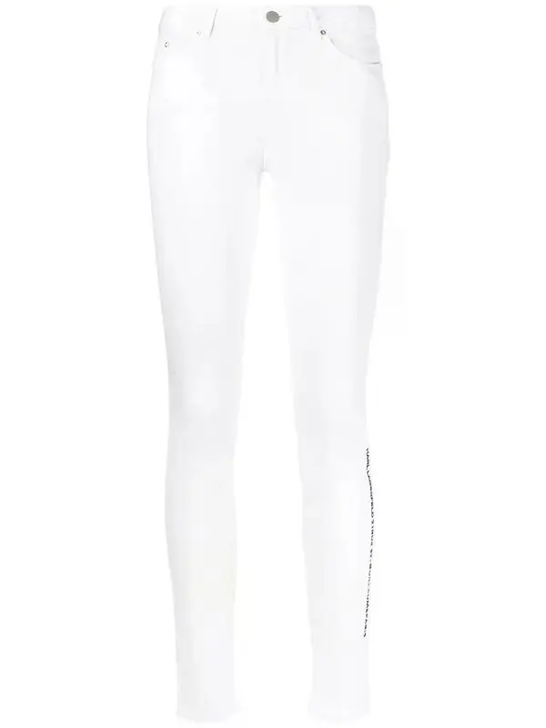 Karl Lagerfeld Logo-print Skinny Jeans - White