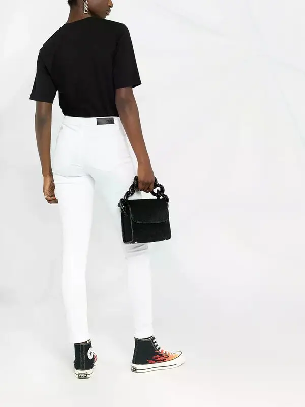 Karl Lagerfeld Cotton Logo Print Skinny Jeans