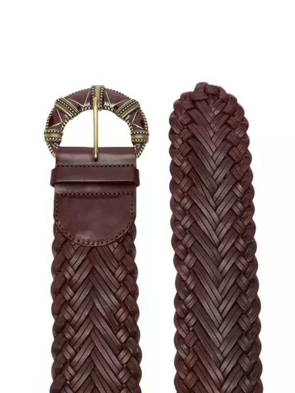 Ba&sh Braided Leather Belt With Buckle