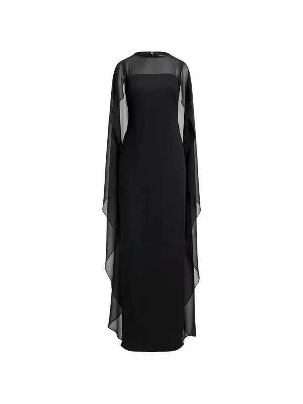 Ralph Lauren Cape-overlay Maxi Gown