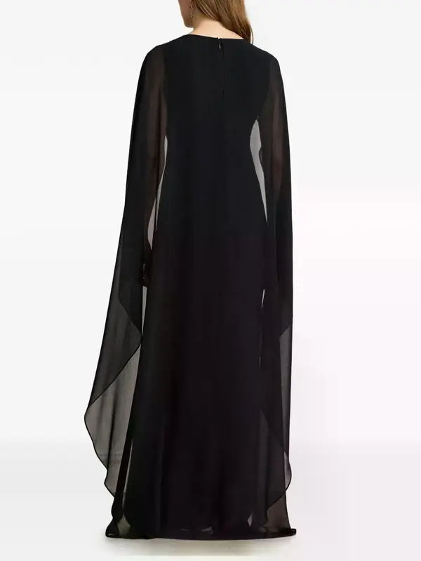 Ralph Lauren Cape-overlay Maxi Gown