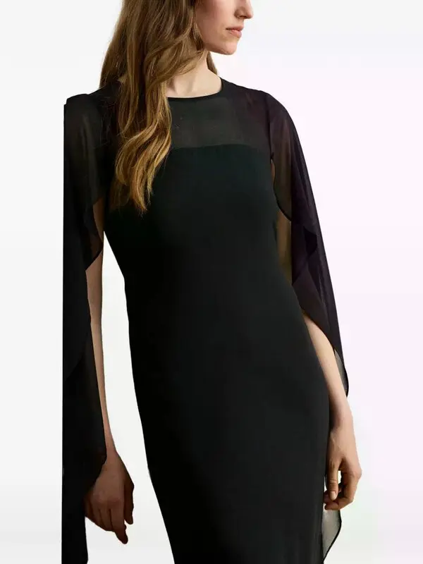 Ralph Lauren Cape-overlay Maxi Gown