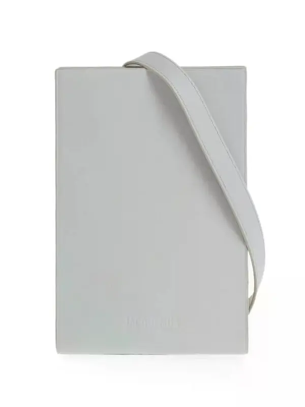 Jacquemus Leather Wallet With Shoulder Strap - Grey