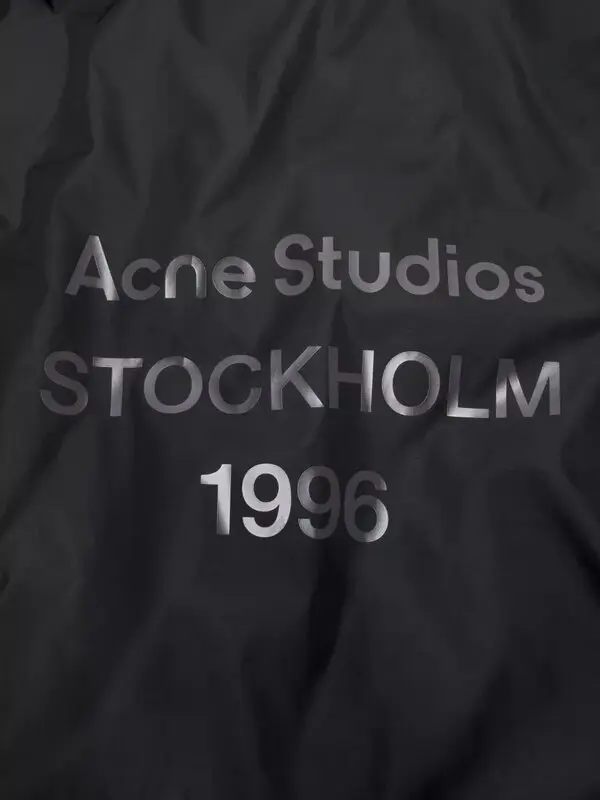 Acne Studios Logo-print Zip-up Jacket - Black