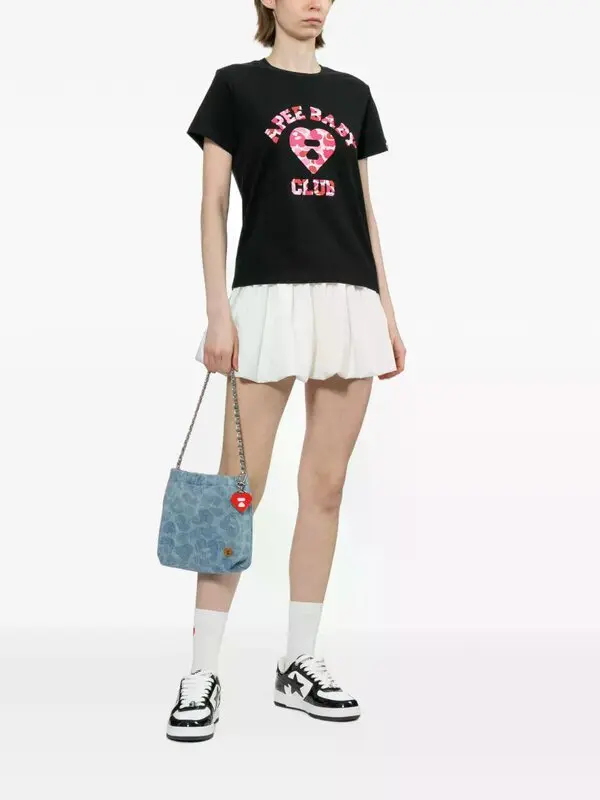 AAPE BY *A BATHING APE Camouflage Heart Logo T-shirt